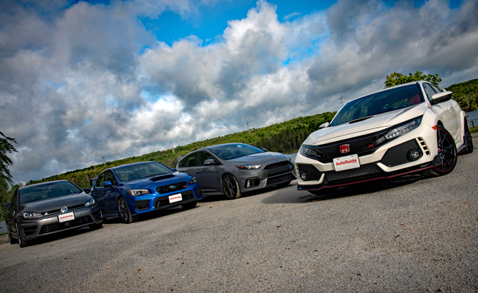 Sport Compact Comparison: Civic Type R vs WRX STI vs Golf R vs Focus RS ...